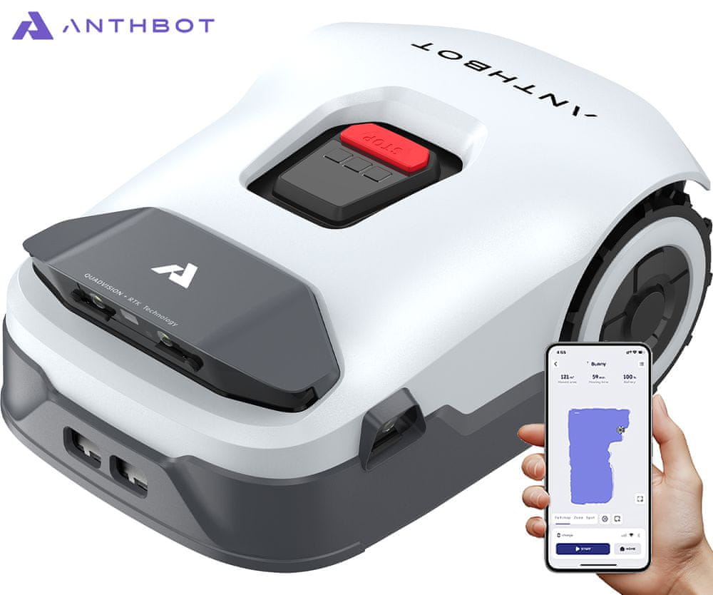 ANTHBOT GENIE 1000 Pametna robotska kosilica, do 2000 m², RTK GPS, AI ...