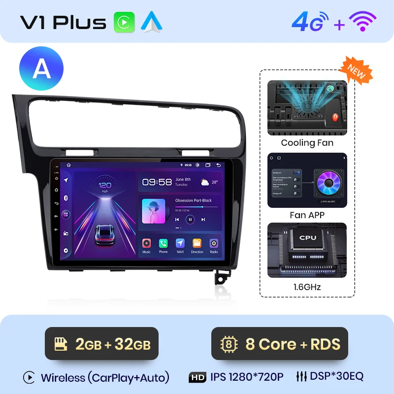 Multimedia,VW GOLF VII Golf7,2013-2017,V1 Plus,2GB,32GB | Koreqt.hr