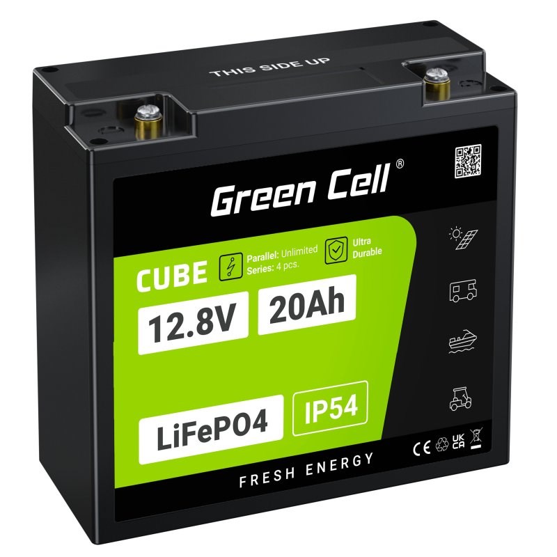 GREEN CELL Baterija LFPGC12V20AH, UPS, LiFePO4, 12.8 V, 20 Ah | Koreqt.hr