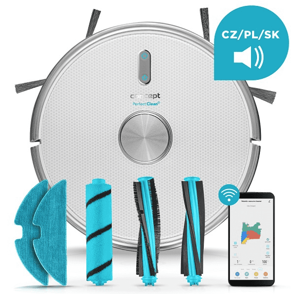 CONCEPT Robotski usisavač s mopom VR3125 Perfect Clean Laser, 2 u 1 ...