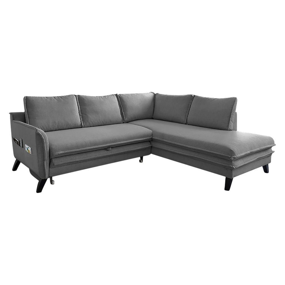 CHARMING CHARLIE Svijetlobež kutna garnitura na razvlačenje, desni kut ...