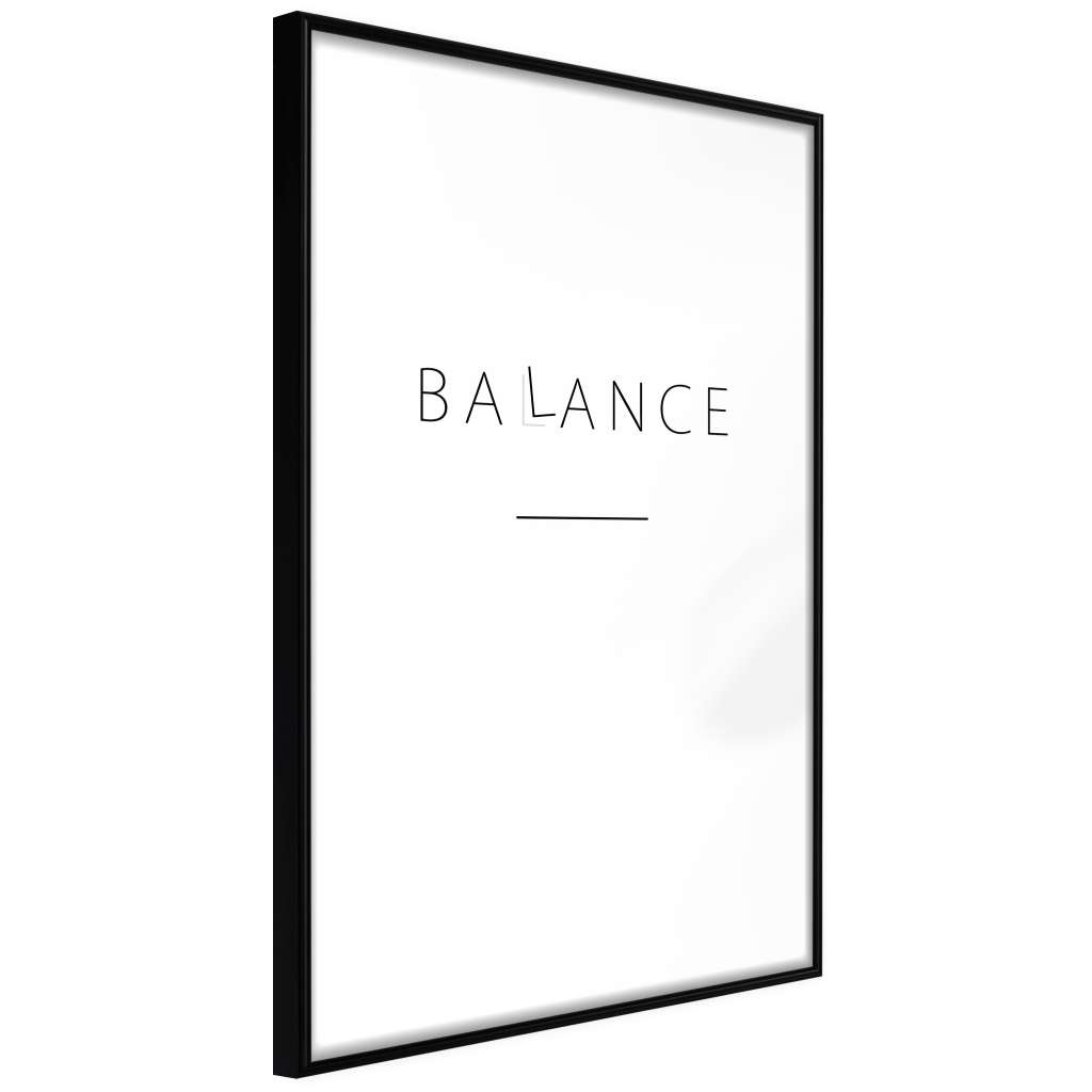 Poster Seek a Balance 30x45 | Koreqt.hr