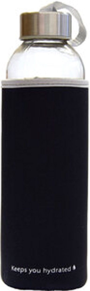 STREAM Boca za vodu staklena 500 ml, crna i siva, mutno staklo | Koreqt.hr