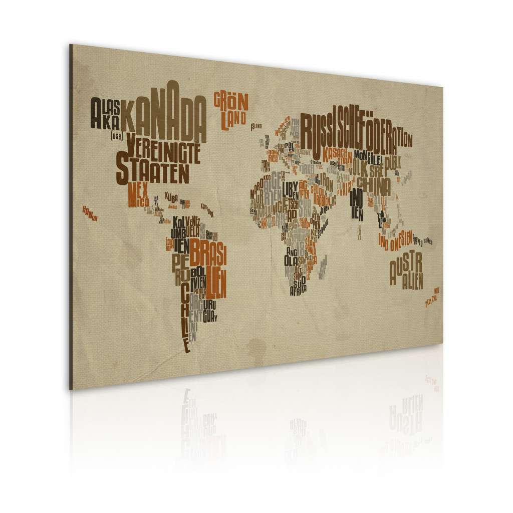 Slika Map of the World (German language) 90x60 | Koreqt.hr