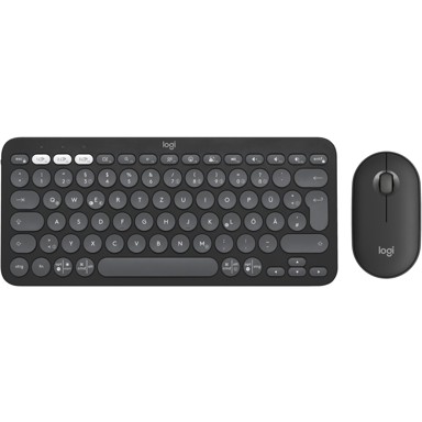 LOGITECH Set tipkovnice i miša Pebble 2 Combo Tonal Graphite bežični ...