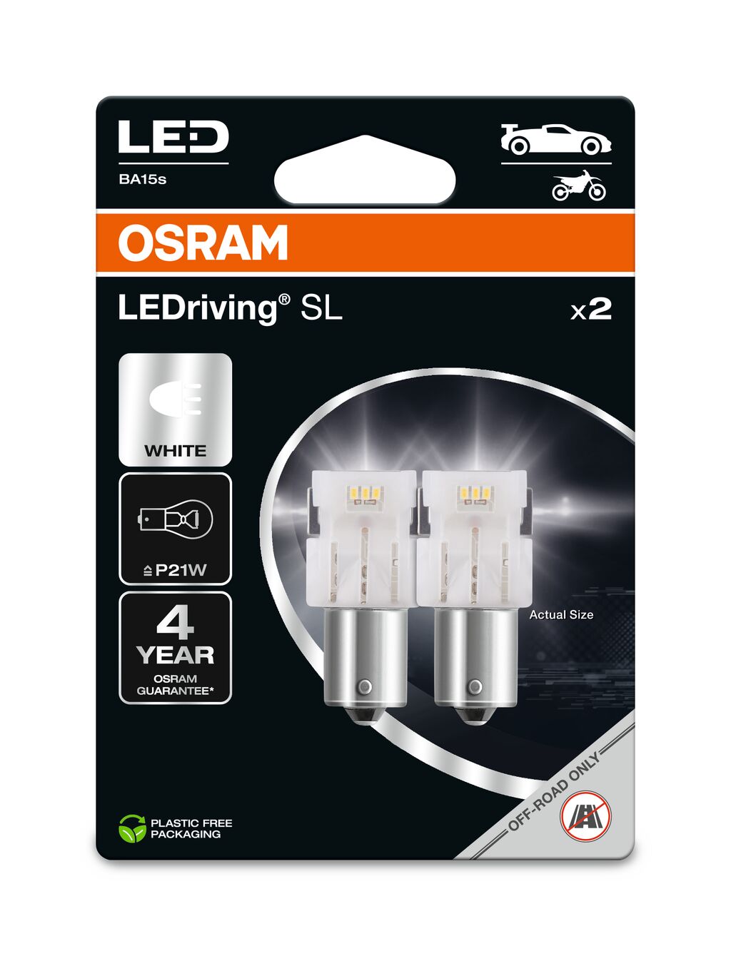 OSRAM LEDriving SL P21W (BA15S) LED žarulja 6000K hladno bijela | Koreqt.hr