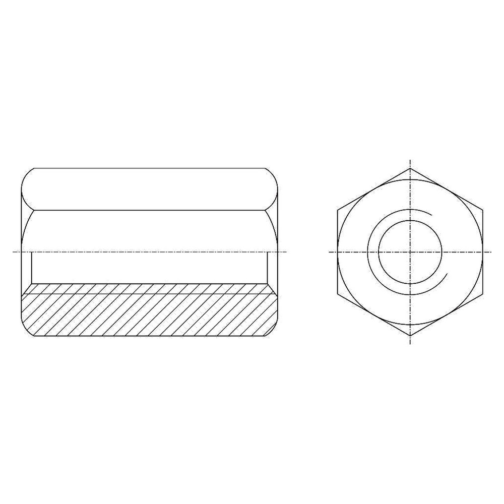 Metalna matica šesterokutne spojnice visine 3 DIN 934 M12 ZN | Koreqt.hr