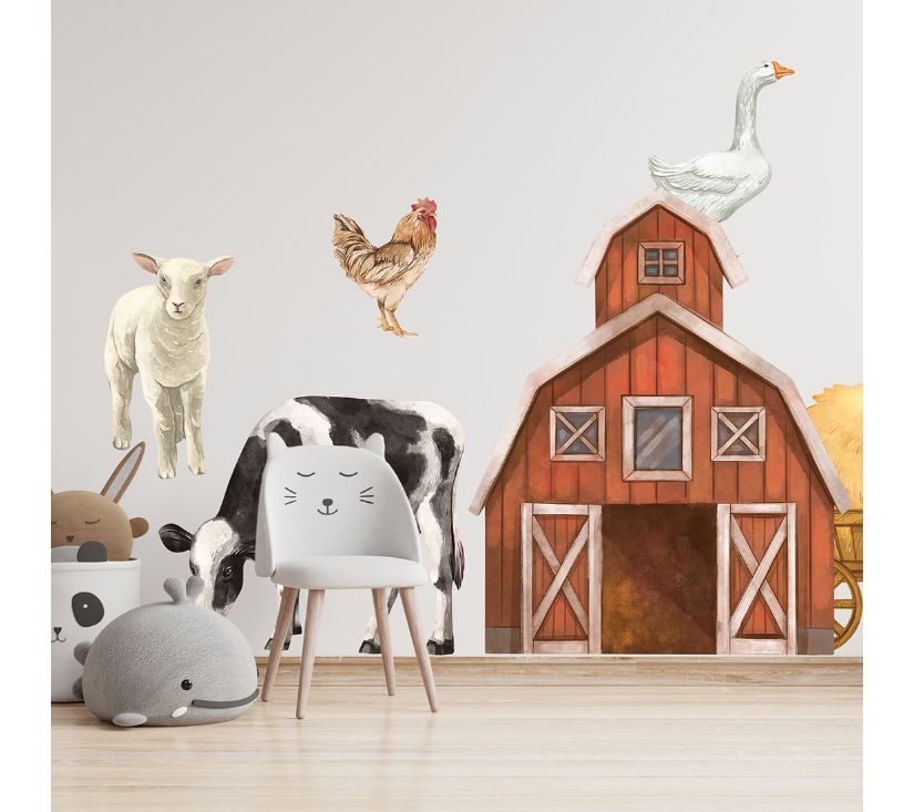PASTELOWE Zidne naljepnice Životinje s farme 2 | Koreqt.hr