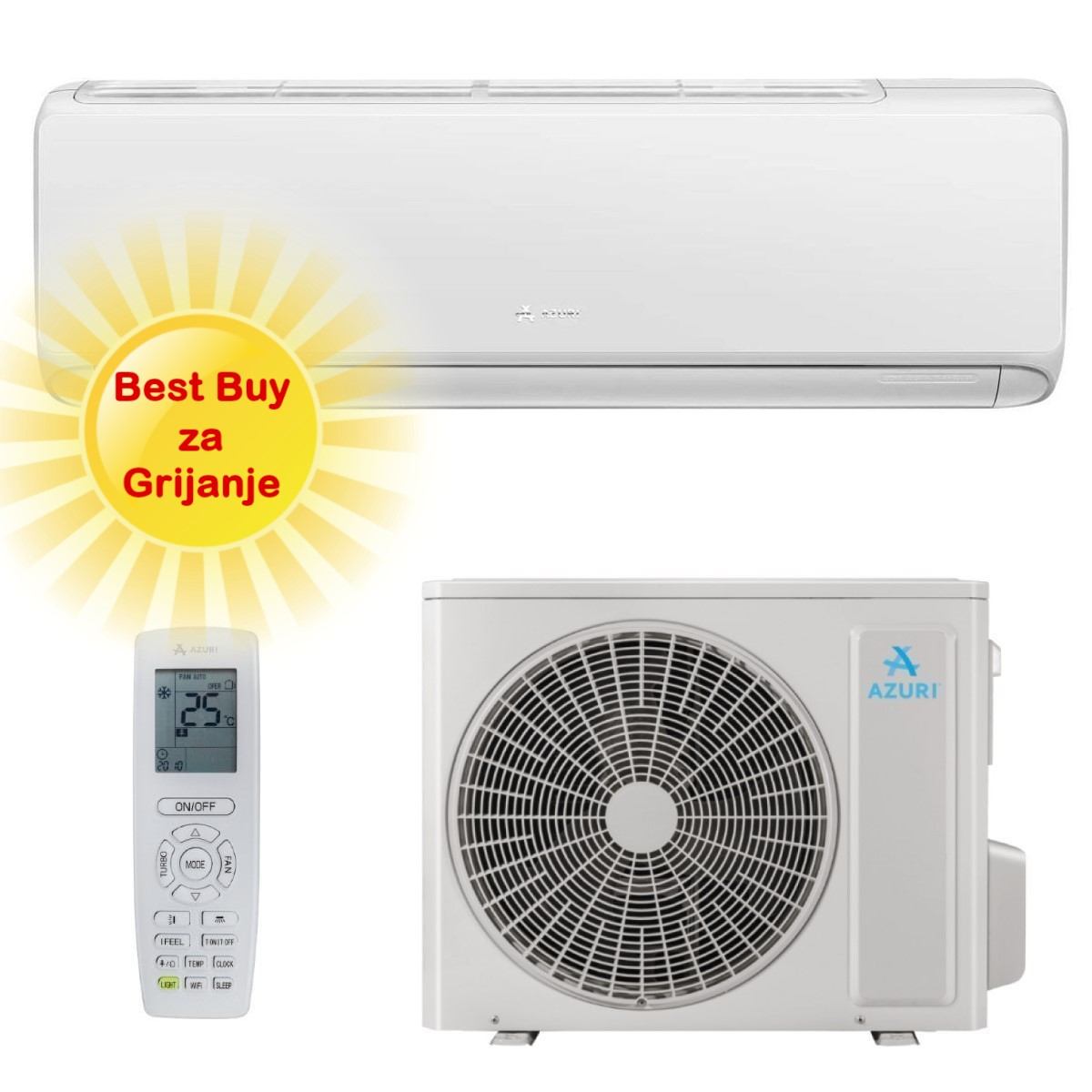 AZURI Klima uređaj Naturalux AZI-WM25VA, 2,7 kW | Koreqt.hr