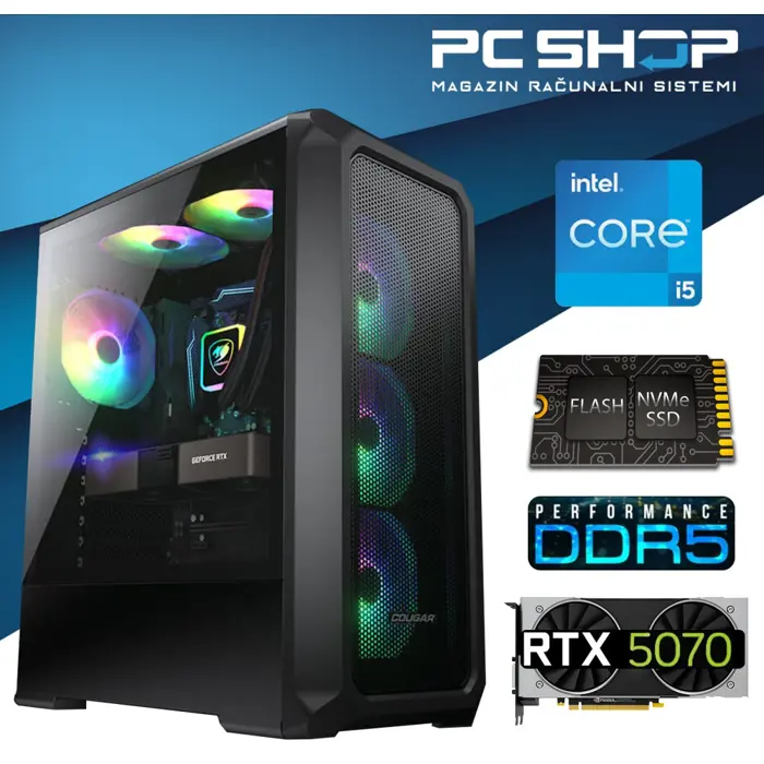 MAGAZINRS Stolno računalo Gaming / Intel Core i5-14400F, 16GB, 1TB SSD ...