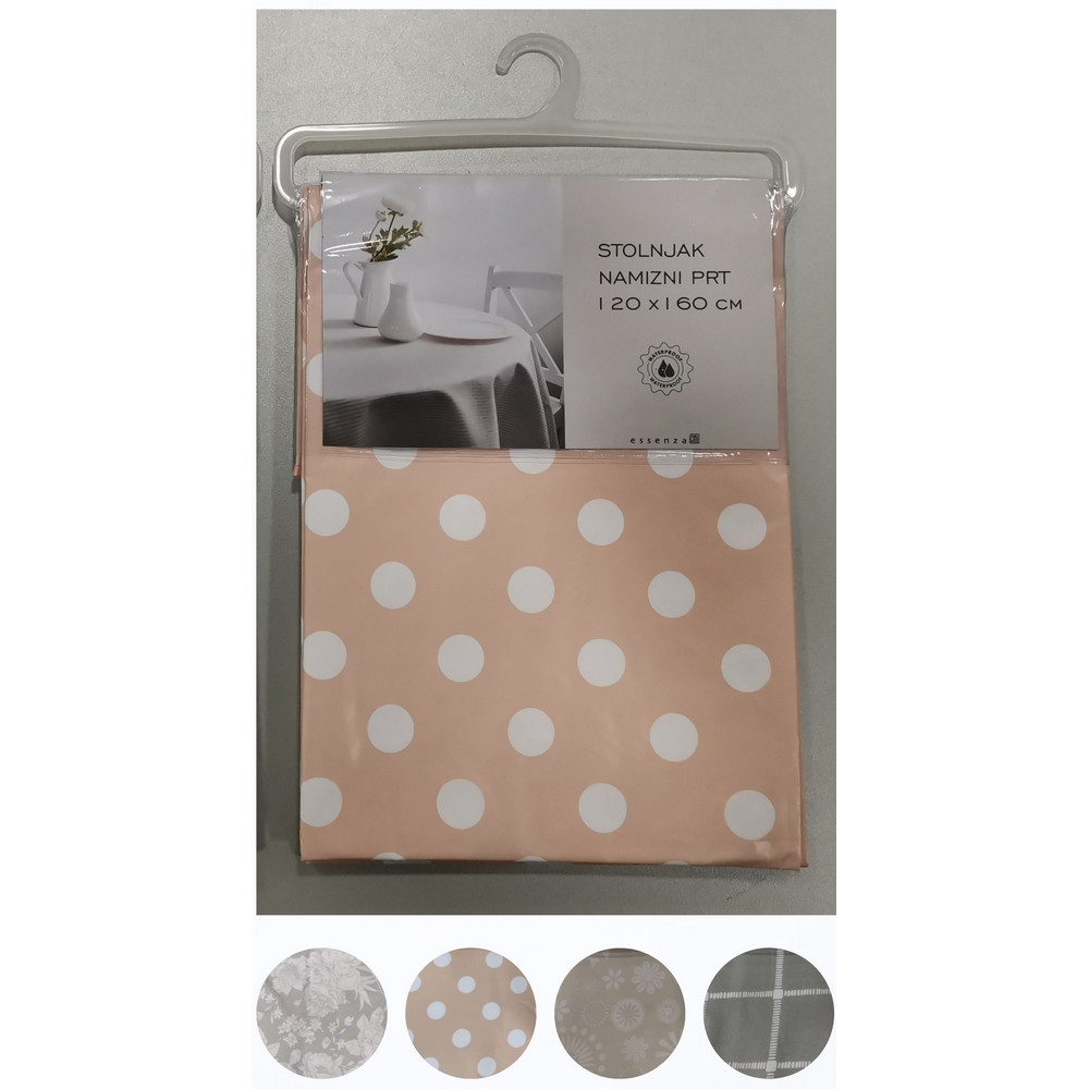 ESSENZA COOK Stolnjak PVC 160 cm SORT DEZENA