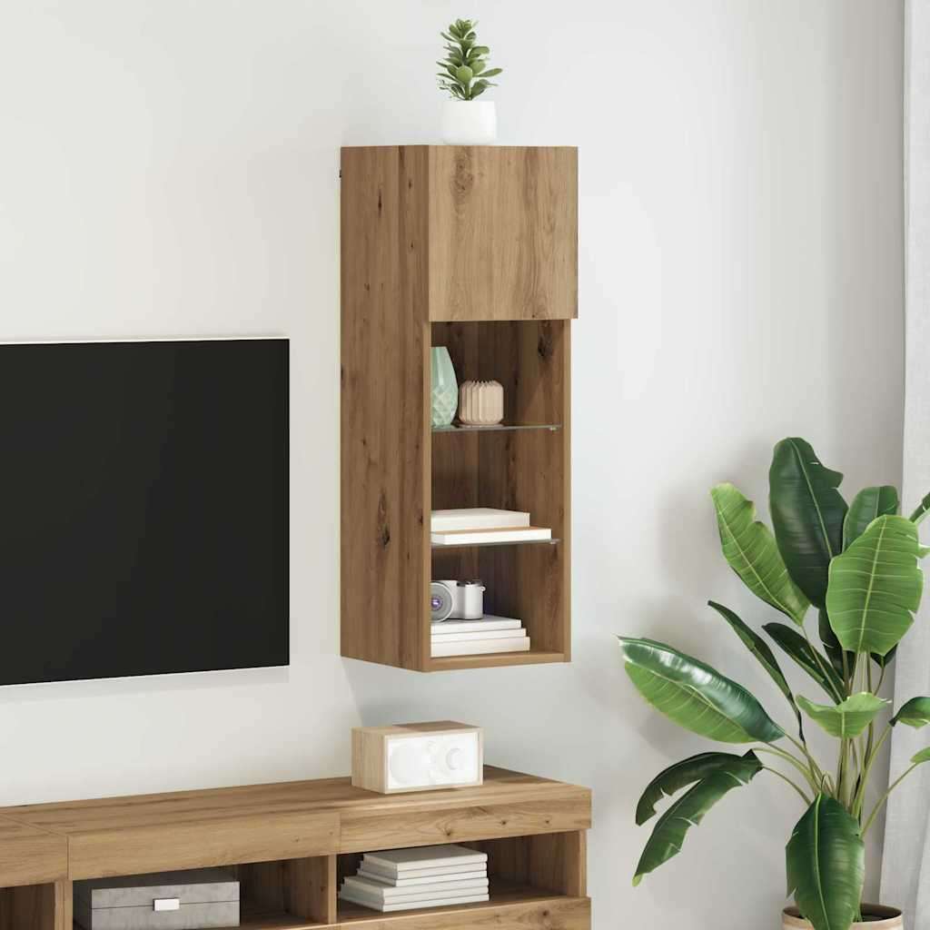 TV ormar za montažu na zid, 30.5 x 30 x 90 cm, umjetnički hrast | Koreqt.hr