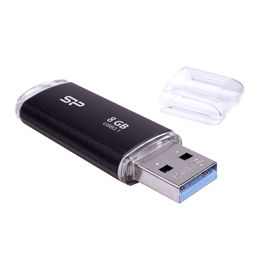 SILICON POWER USB flash memorija Blaze B02 8 GB, USB 3.2 Gen 1, crna ...