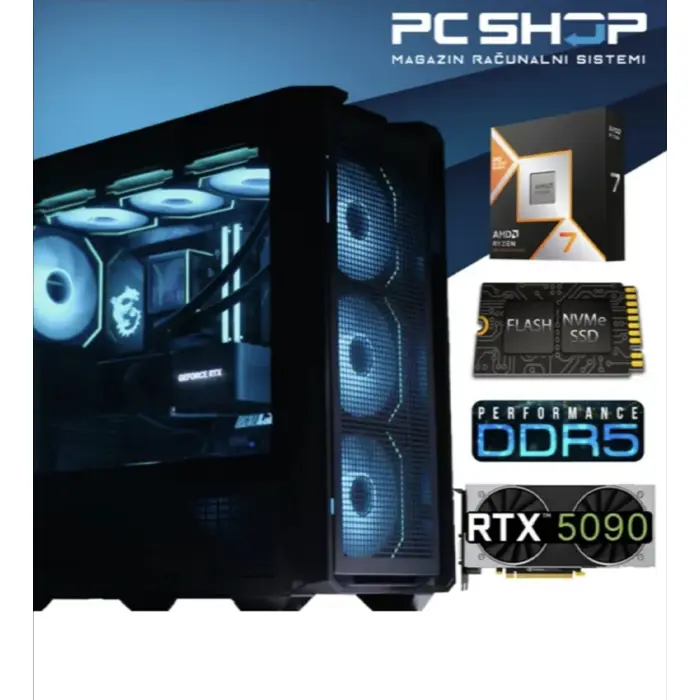 MAGAZINRS Stolno računalo Gamer / AMD Ryzen 7 9800X3D, 32GB, 1TB SSD ...