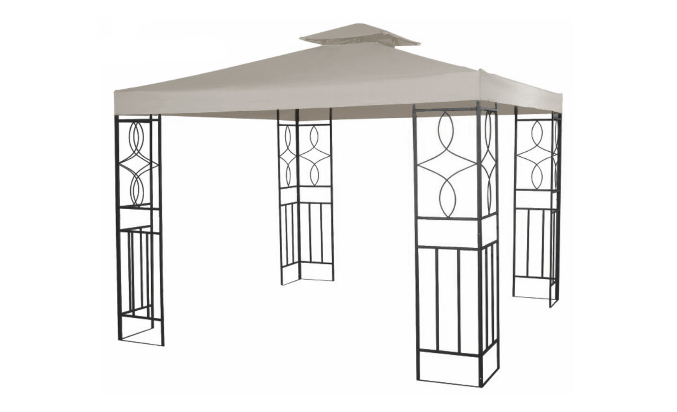 Metalni paviljon Neely 3x3 m Taupe | Koreqt.hr