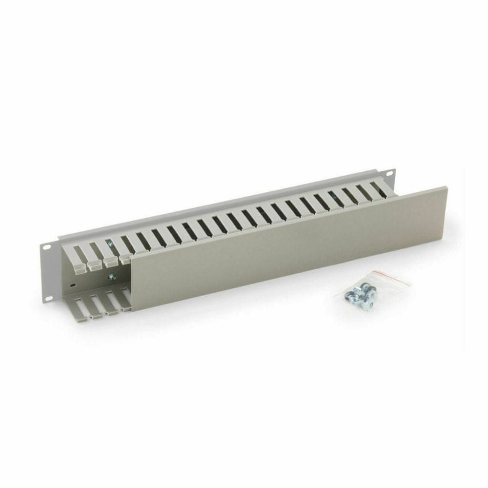 TRITON Organizator kabela 2U, s poklopcem, jednostrani, siva | Koreqt.hr