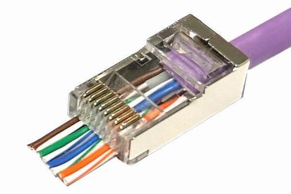 Modularni konektor, RJ45, 8P8C, kategorija 6, EZ Plug, pakiranje 50 ...