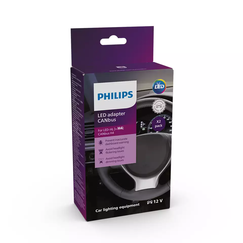 PHILIPS Adapter CANBUS, H4, 12V, za LED žarulje | Koreqt.hr