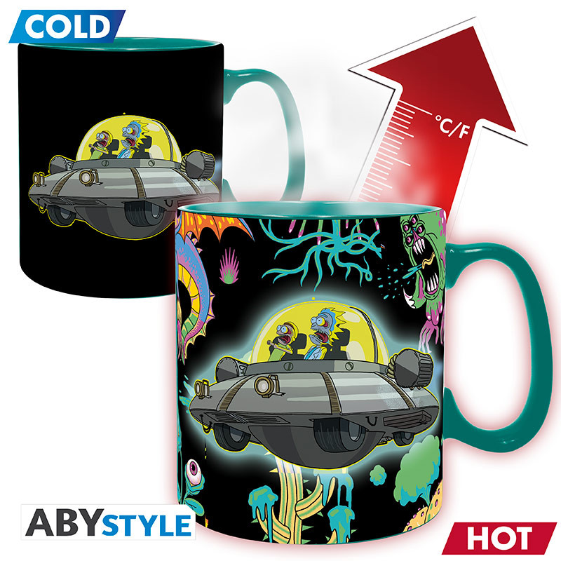ABYSTYLE Šalica termalna Rick and Morty Spaceship, 460ml | Koreqt.hr